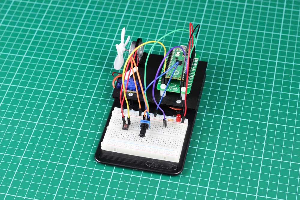 Pico Inventor's Kit Experiment 3 - Dimming an LED using a Potentiomete ...