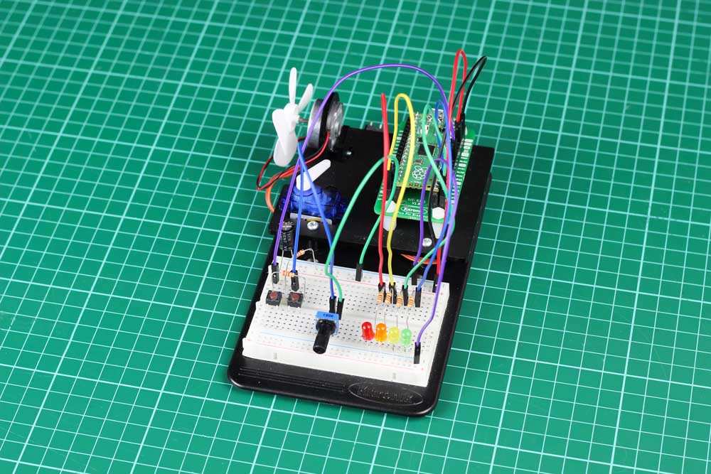 Pico Inventor's Kit Experiment 9 - Capacitor Charge Circuit – Kitronik Ltd