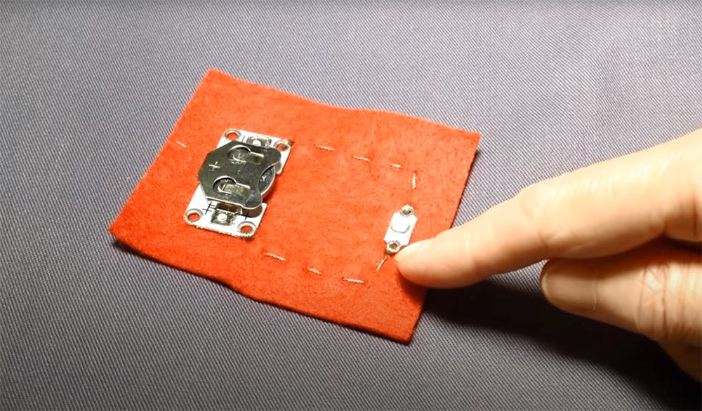 Getting Started with E-Textiles: Basic Circuit with a PCB LED ...