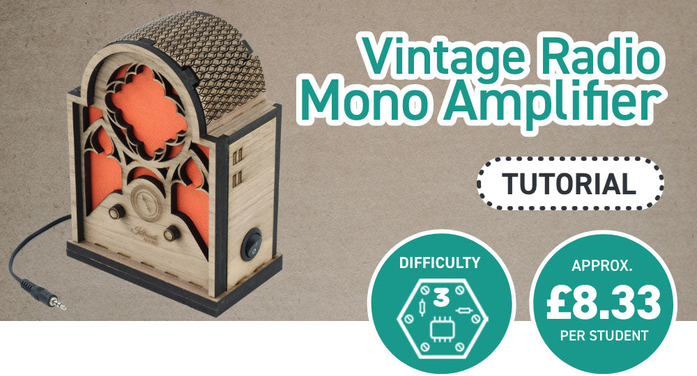 Laser-Cut Cathedral Radio style Mono Amp Kit enclosure – Kitronik Ltd