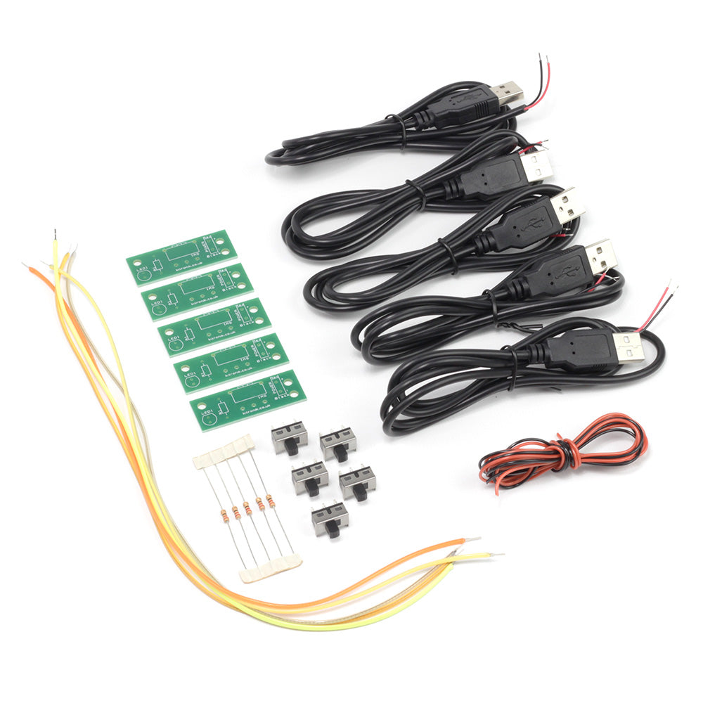 Kitronik Flexible LED Noodle Filaments USB lamp kit - 5 pack – Kitronik Ltd