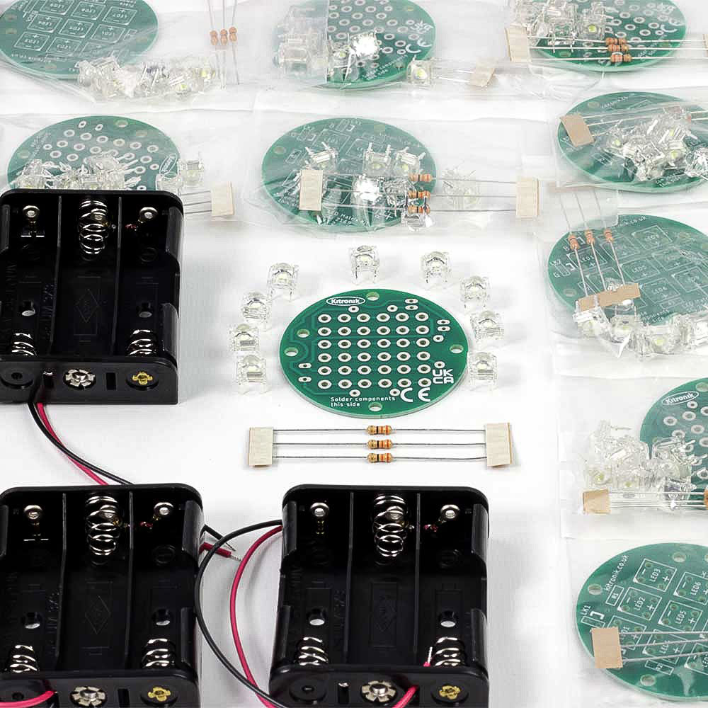 Round 5V LED Matrix Kit - Lamp Kit and Battery Holders (Kit of 30 ...