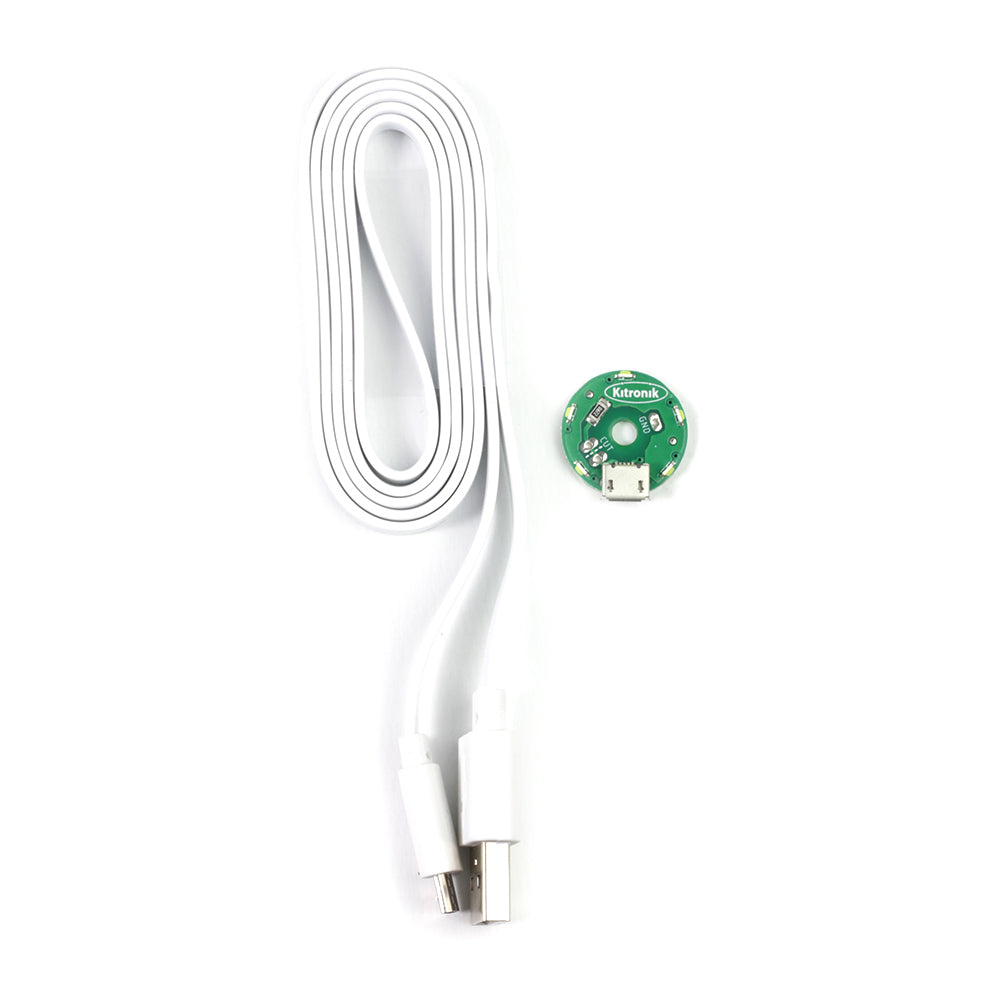 Round Side Illuminated LED Modules and USB Power Leads (30 Pack ...