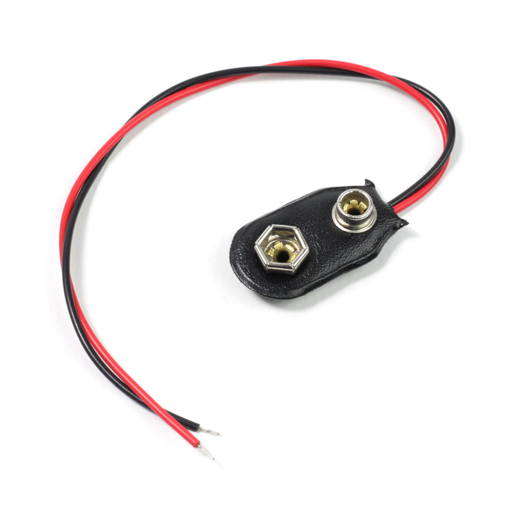 PP3 Battery Clip Lead (Standard), pack of 25 – Kitronik Ltd