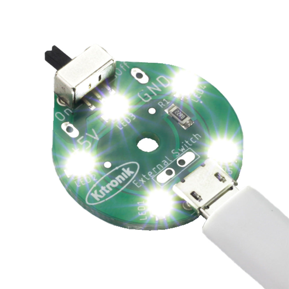 Kitronik Round USB White LED Lamp – Kitronik Ltd