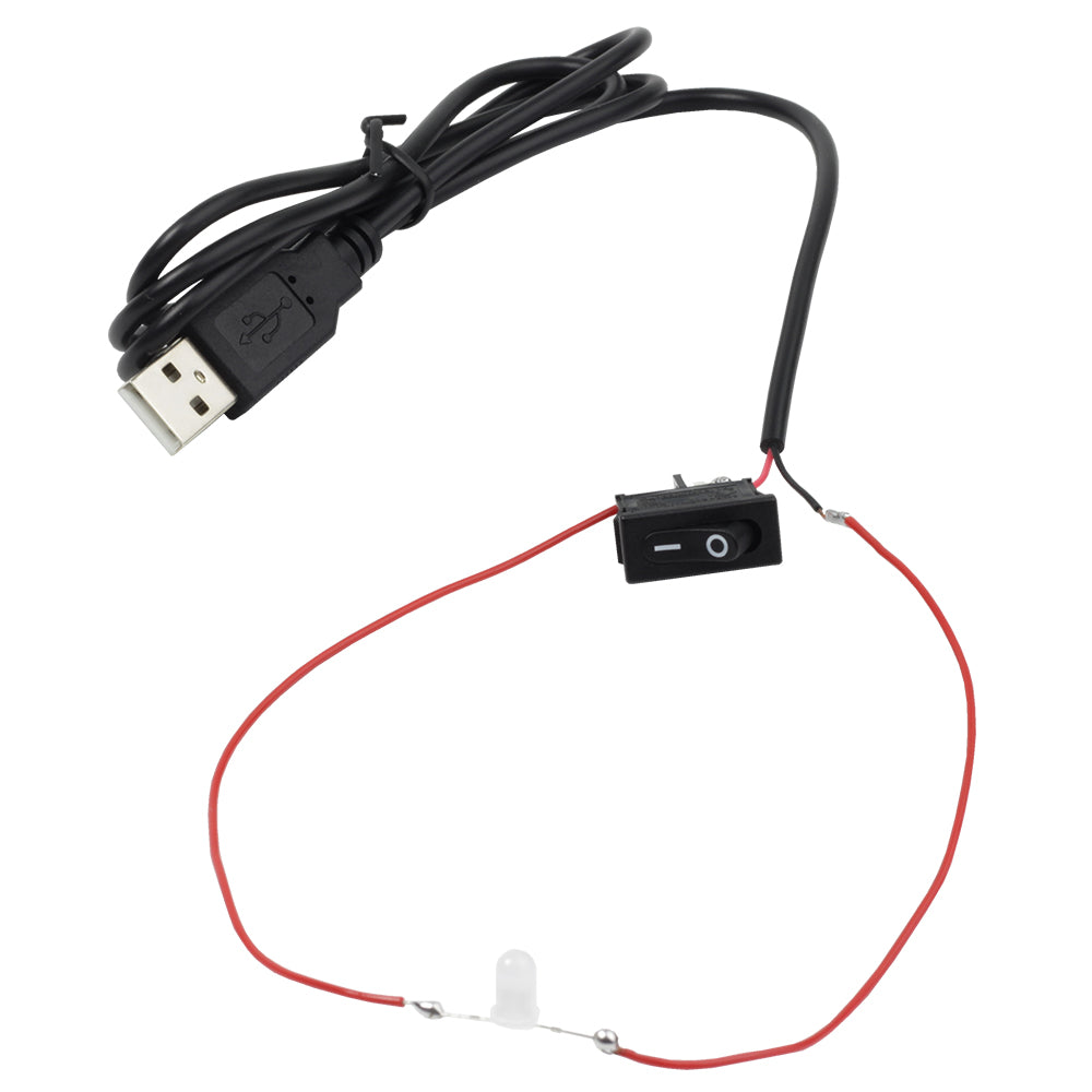 USB Cables, Colour Changing LEDs & Switches (Kit of 50) – Kitronik Ltd