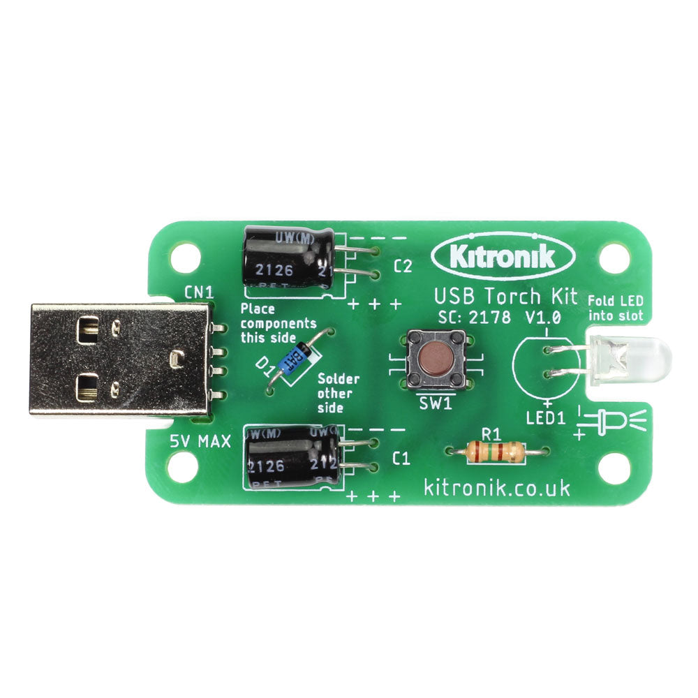 Kitronik USB Rechargeable Torch Kit – Kitronik Ltd