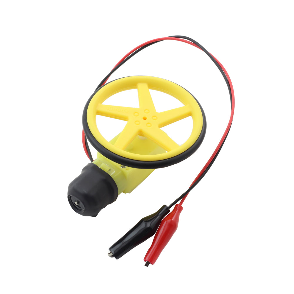 In-Line Geared TT Hobby Motor with wires - Croc Clips – Kitronik Ltd