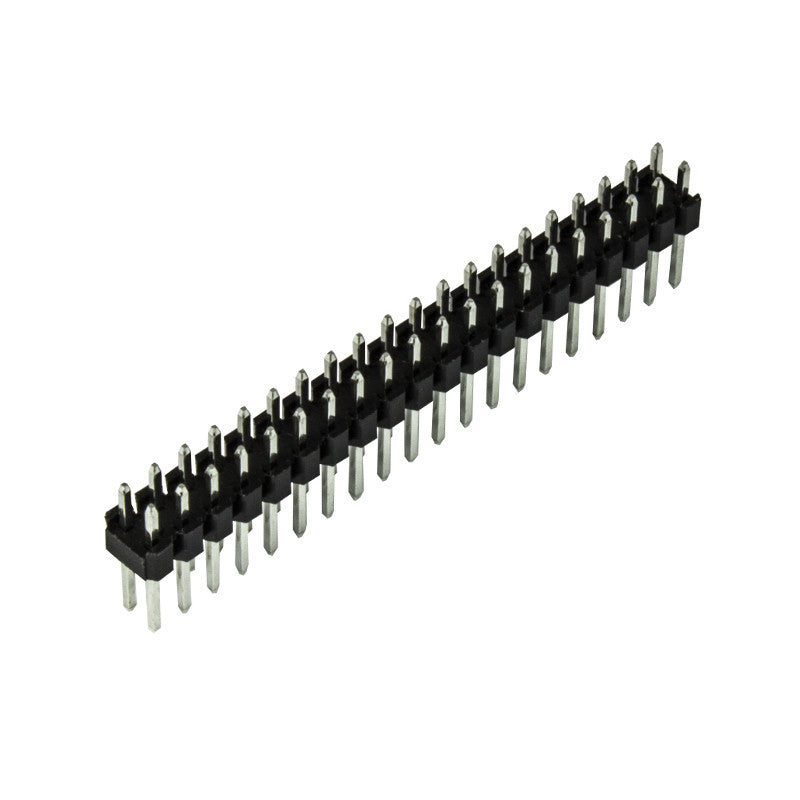 Straight Double Row PCB Pin Headers, 2.54mm, 2 x 20-way – Kitronik Ltd