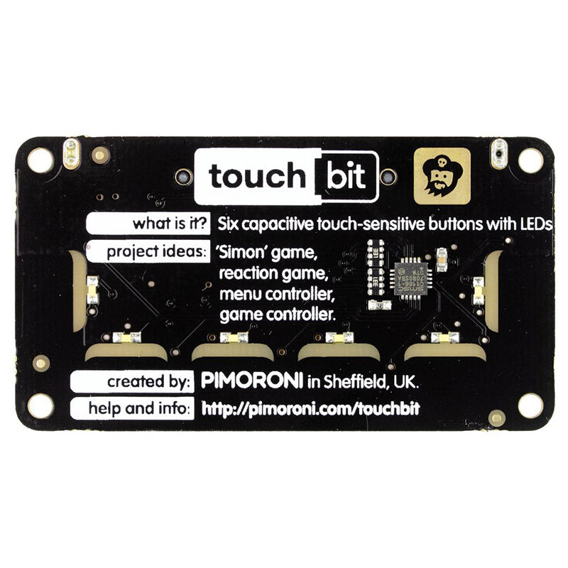 Pimoroni - touch:bit touch sensor board for micro:bit – Kitronik Ltd