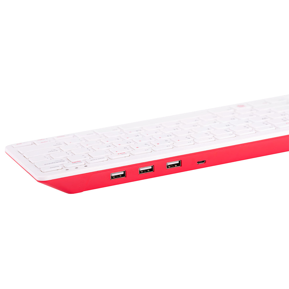 Raspberry Pi Keyboard & Hub (Red/White) – Kitronik Ltd