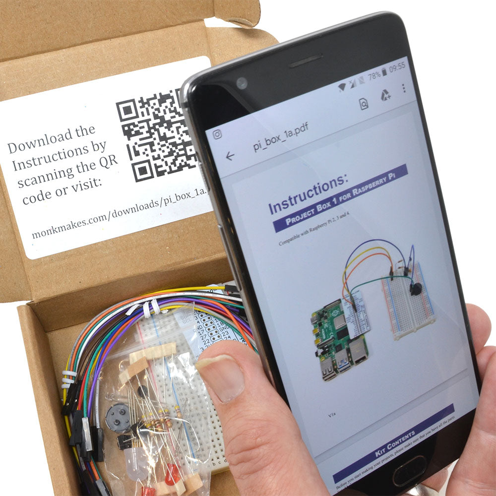 Monk Makes Project Box 1 for Raspberry Pi – Kitronik Ltd