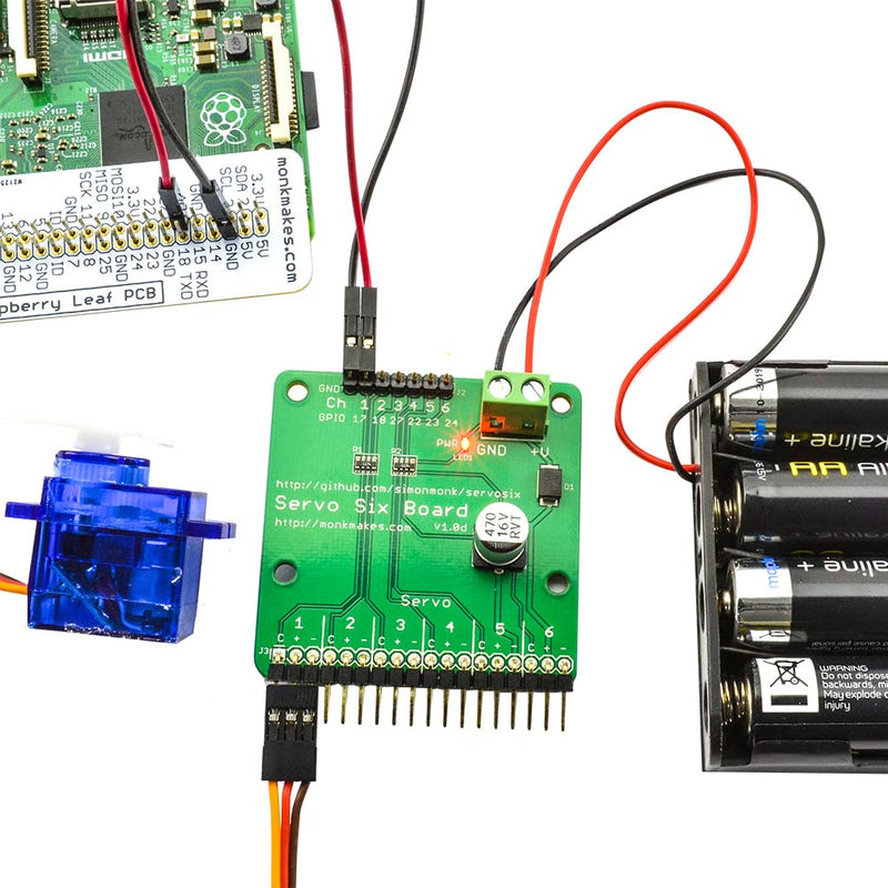 Monk Makes Servo Kit For Raspberry Pi Kitronik Ltd