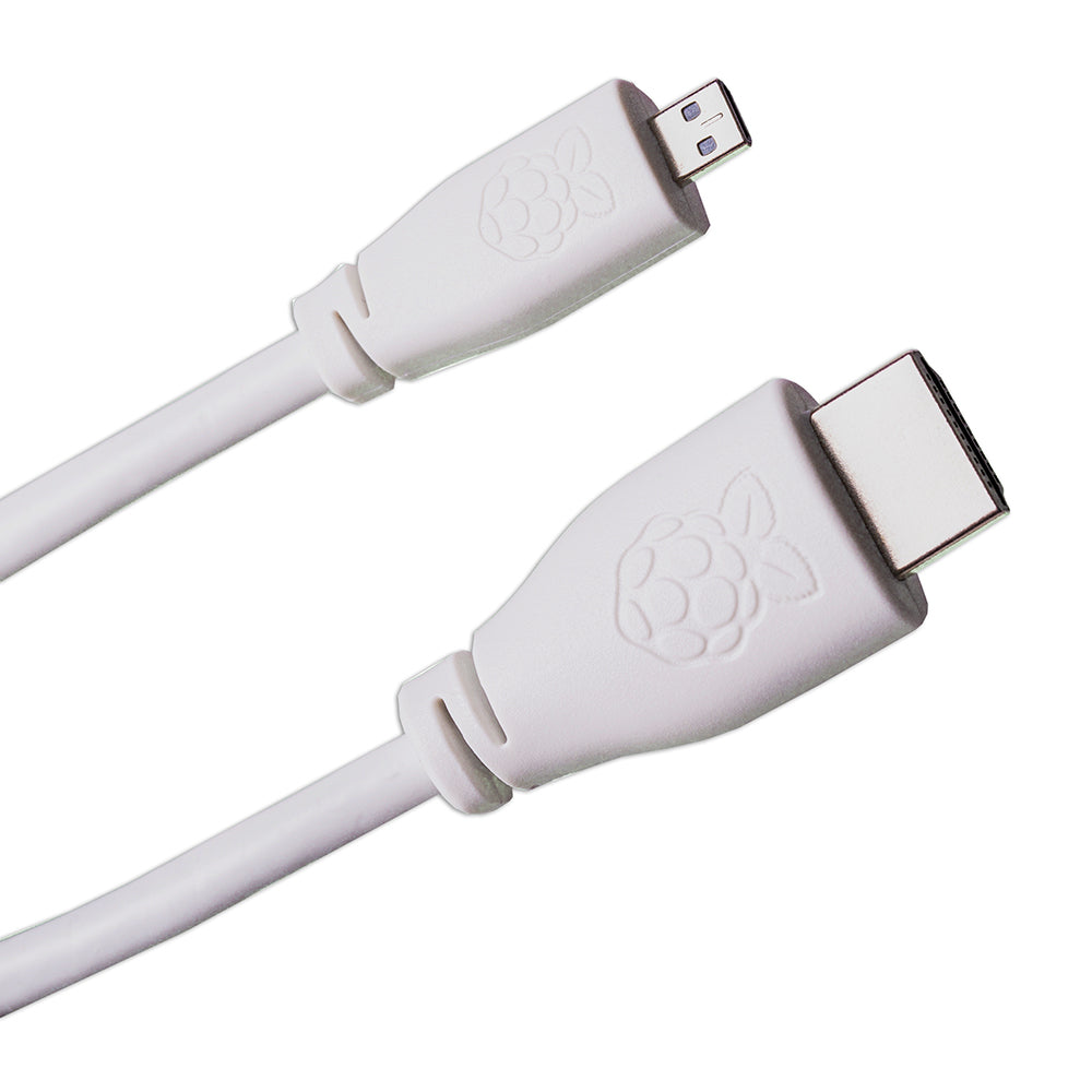 Raspberry Pi 4 & 5 Micro HDMI to HDMI Lead, 1m White – Kitronik Ltd