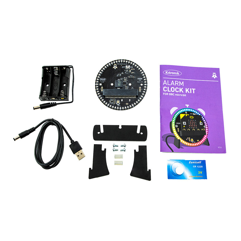 Kitronik Alarm Clock Kit with ZIP Halo HD for micro:bit – Kitronik Ltd