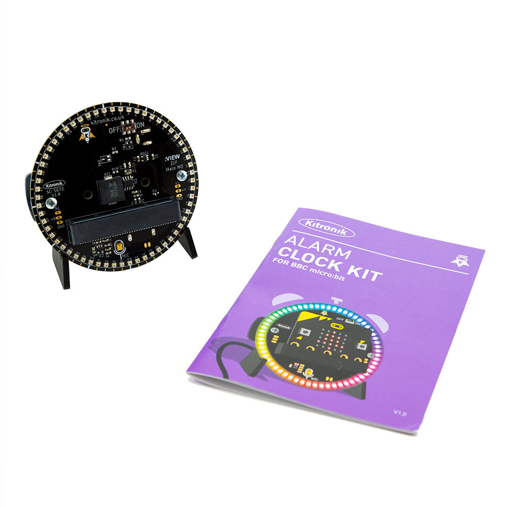 Kitronik Alarm Clock Kit with ZIP Halo HD for micro:bit – Kitronik Ltd