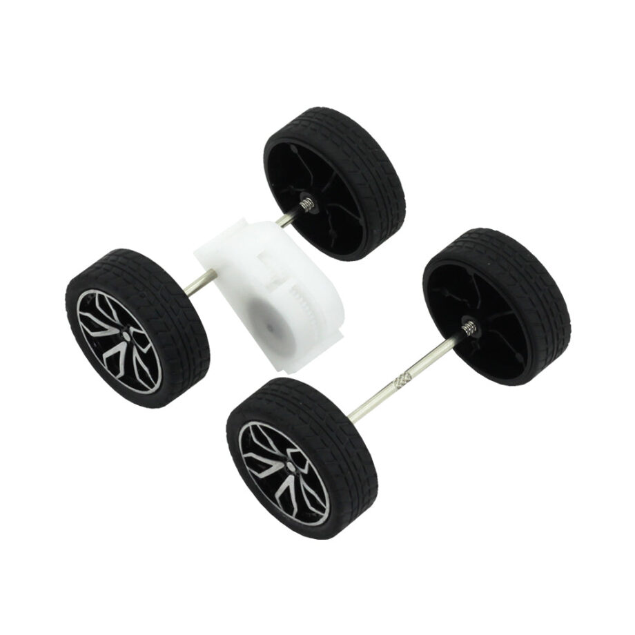 Pull back motor, axle and wheels kit – Kitronik