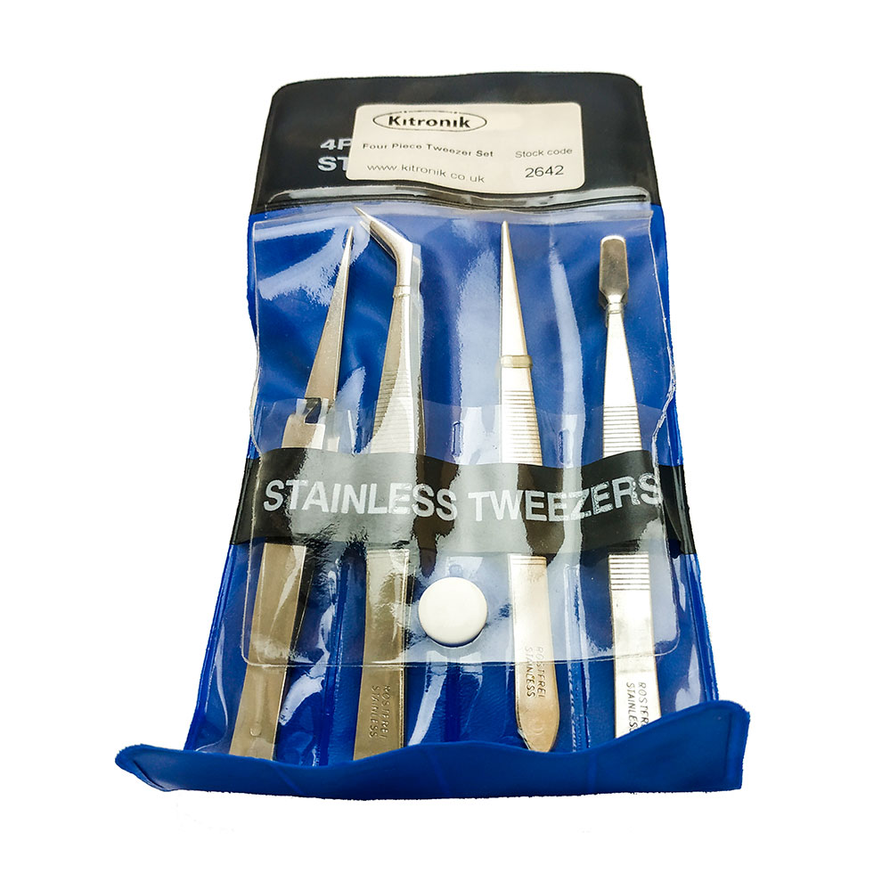 Four Piece Tweezer Set – Kitronik