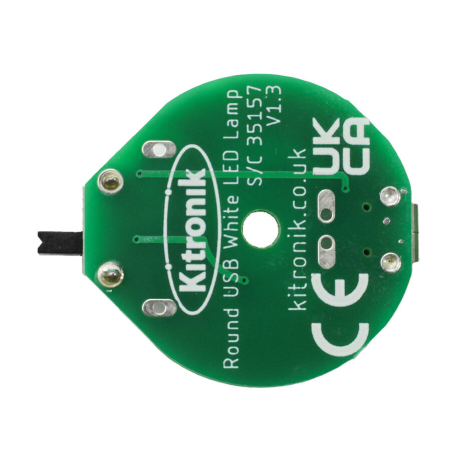 Kitronik Round USB White LED Lamp – Kitronik