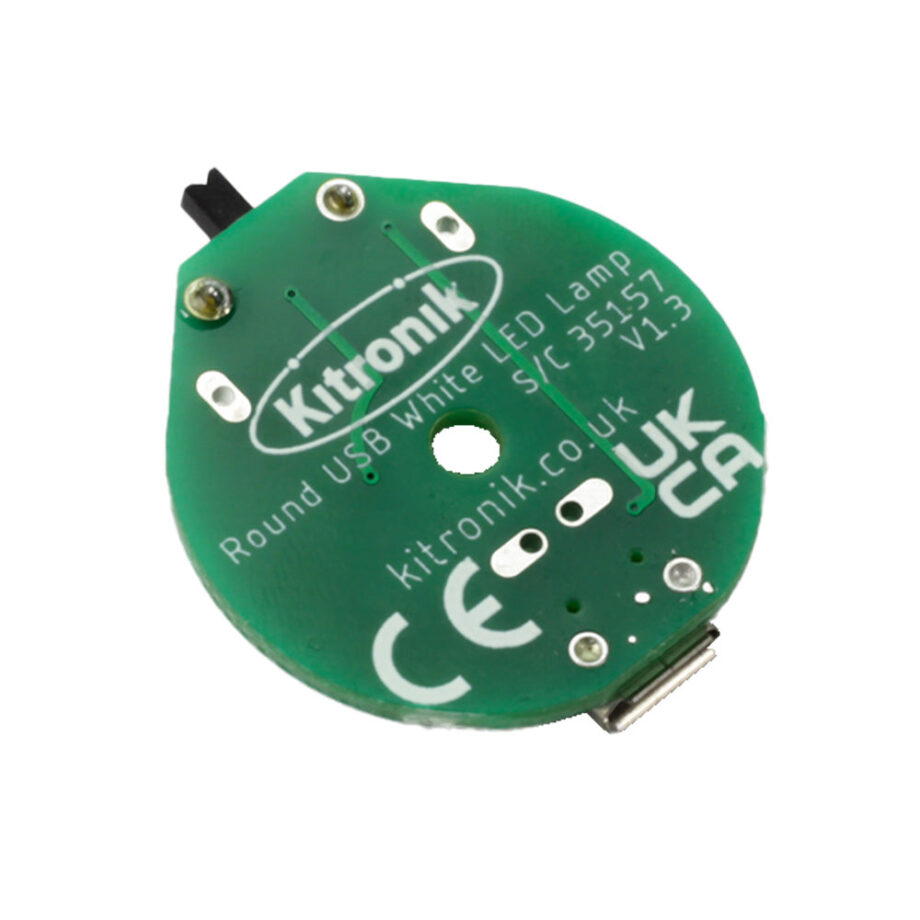 Kitronik Round USB White LED Lamp – Kitronik