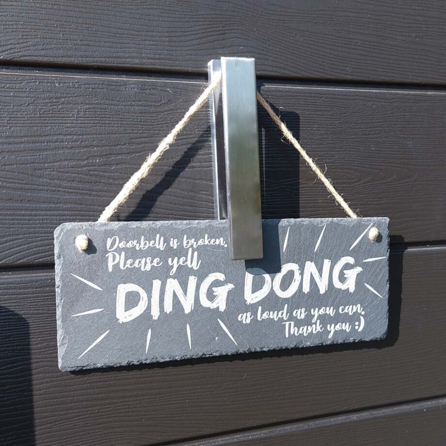 Rough Cut Laser Engraving Slate Signs – Horizontal – Kitronik