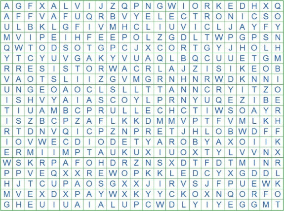 Electronics Word Search – Kitronik