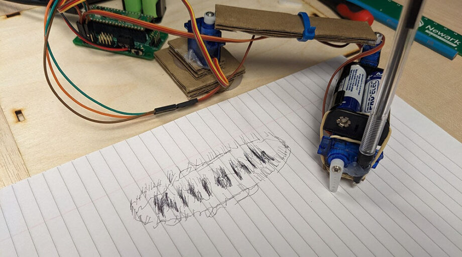 Making a Cardboard Pico Drawing Robot Arm - Kitronik