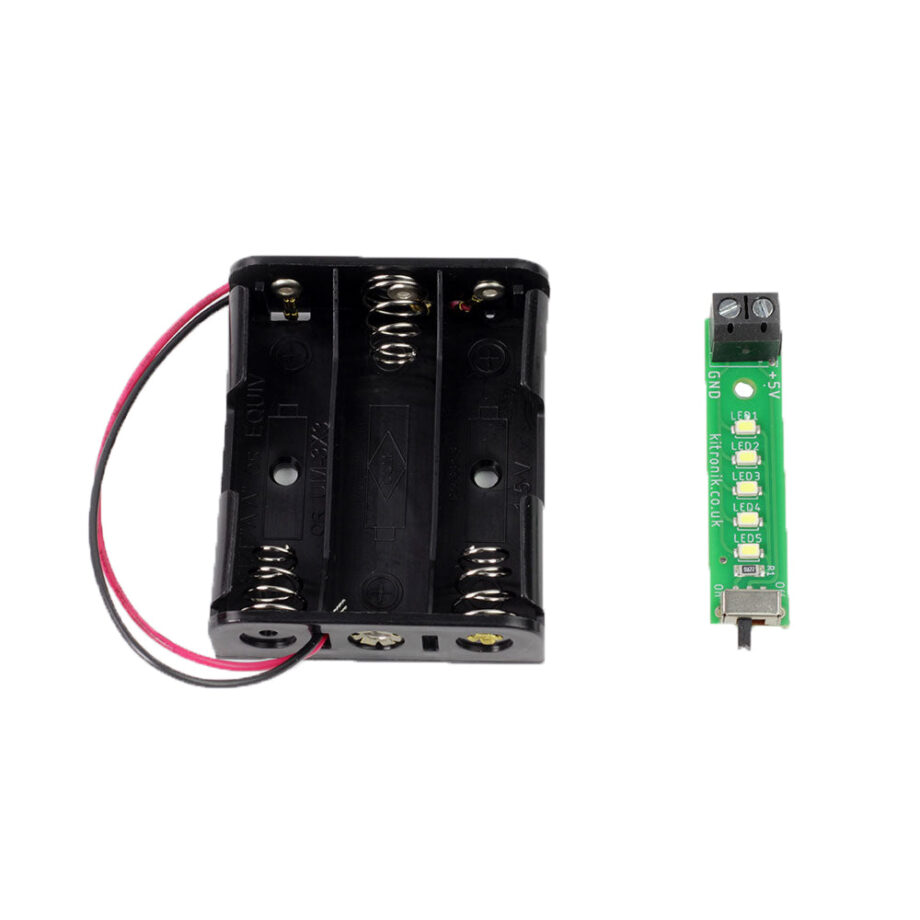 Solder Free LED Strip and Battery Holder Kit (pack of 30) - Kitronik